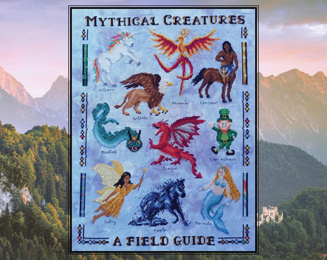 Mythical Creatures: A Field Guide Cross Stitch Pattern - Etsy