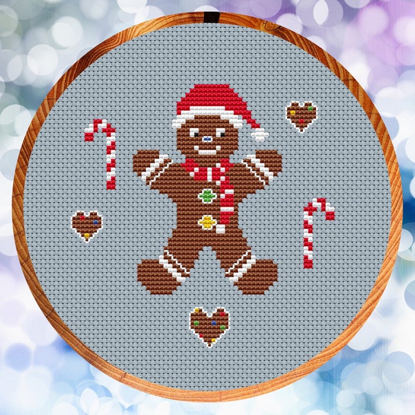 Gingerbread Cross Stitch Pattern - Etsy