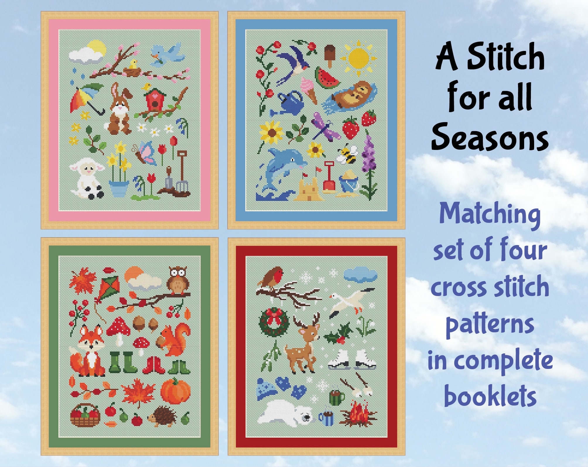 A Stitch for All Seasons Cross Stitch Pattern Bundle - Etsy