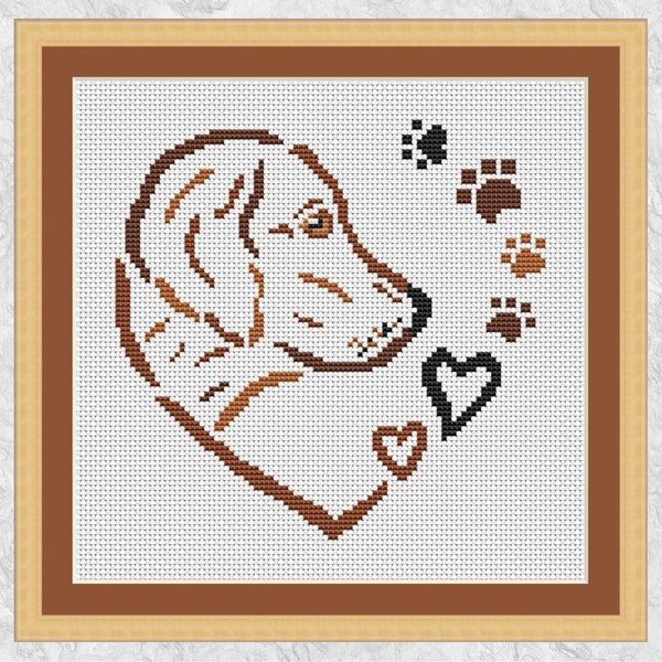 Cross Stitch Dog - Etsy