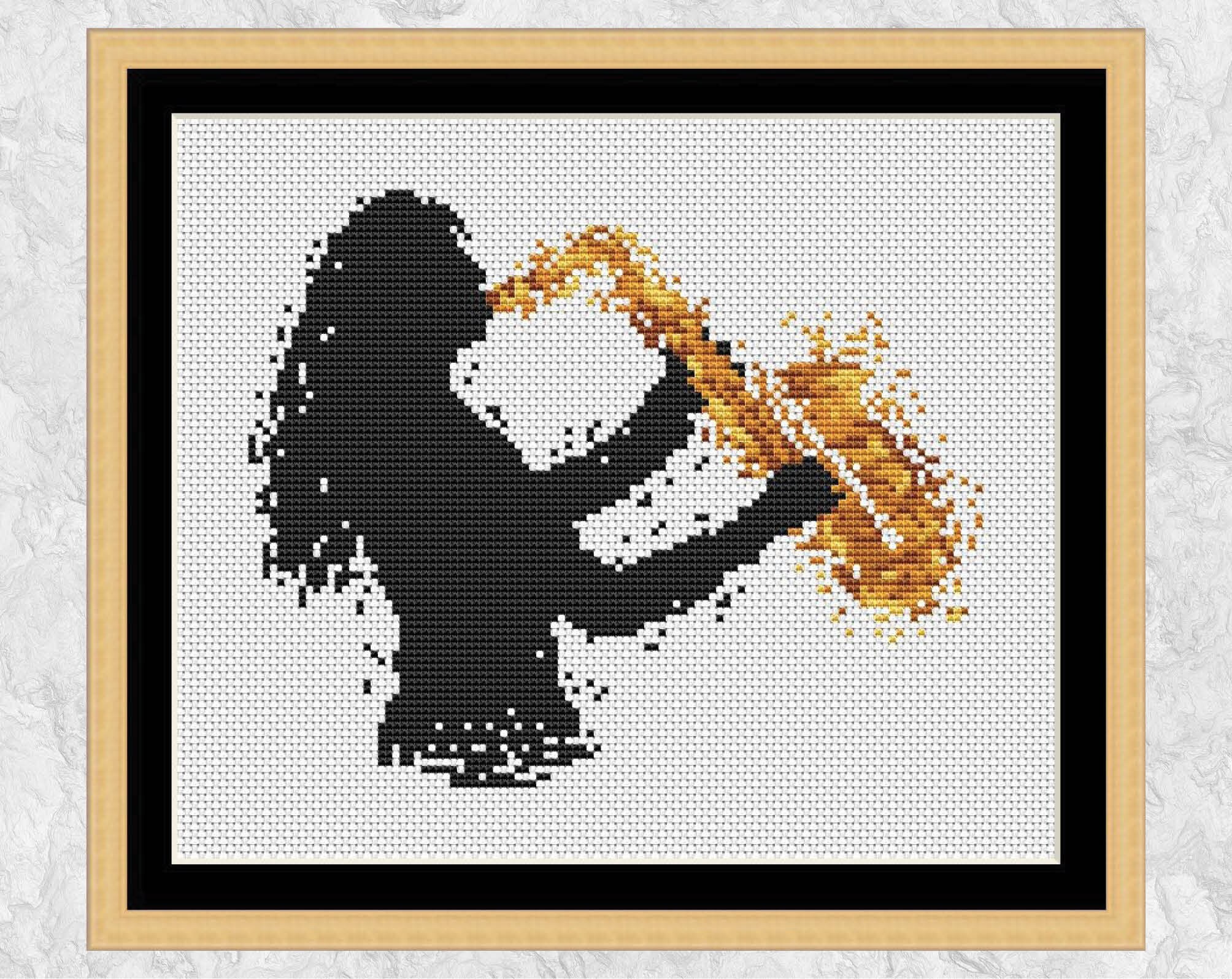 Saxophone Cross Stitch Pattern (female), Saxophonist, Modern Jazz Music ...