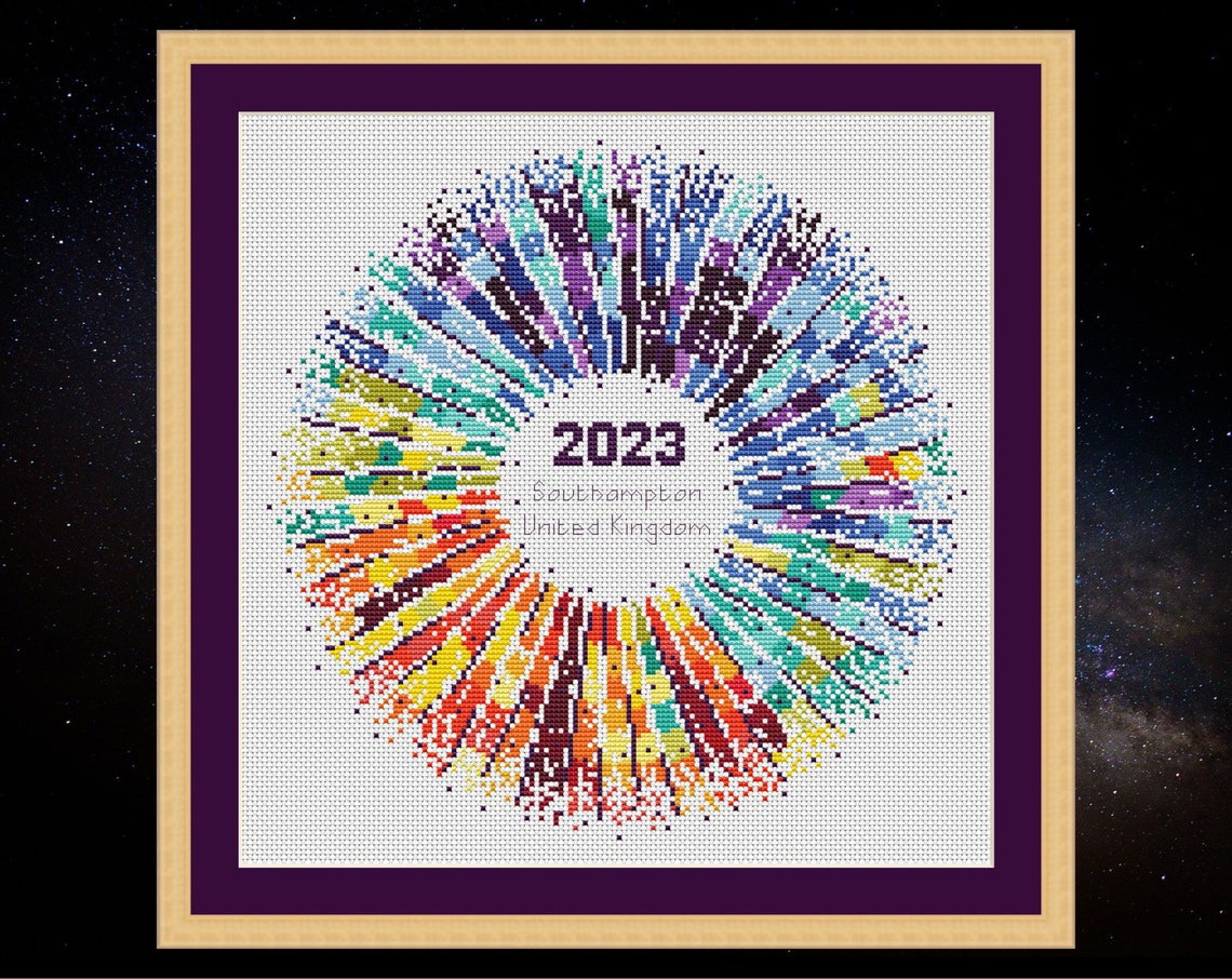 Temperature Cross Stitch Pattern Rainbow Temperature - Etsy