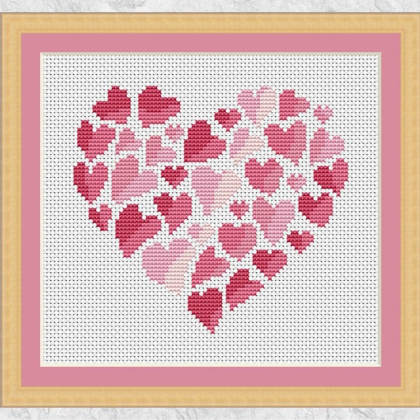 Cross Stitch Heart - Etsy