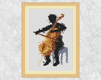Guitar Cross Stitch Pattern male Music Cross Stitch PDF | Etsy