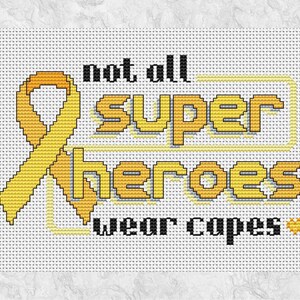 Awareness Ribbon Cross Stitch Pattern, Modern Inspirational Design, Not ...