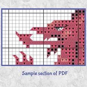 Welsh Dragon Cross Stitch Pattern, Flag of Wales, Instant Download PDF ...