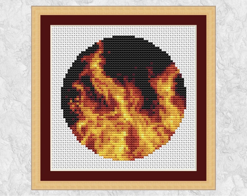 Circle of Fire Cross Stitch Pattern, Instant Download PDF - Etsy