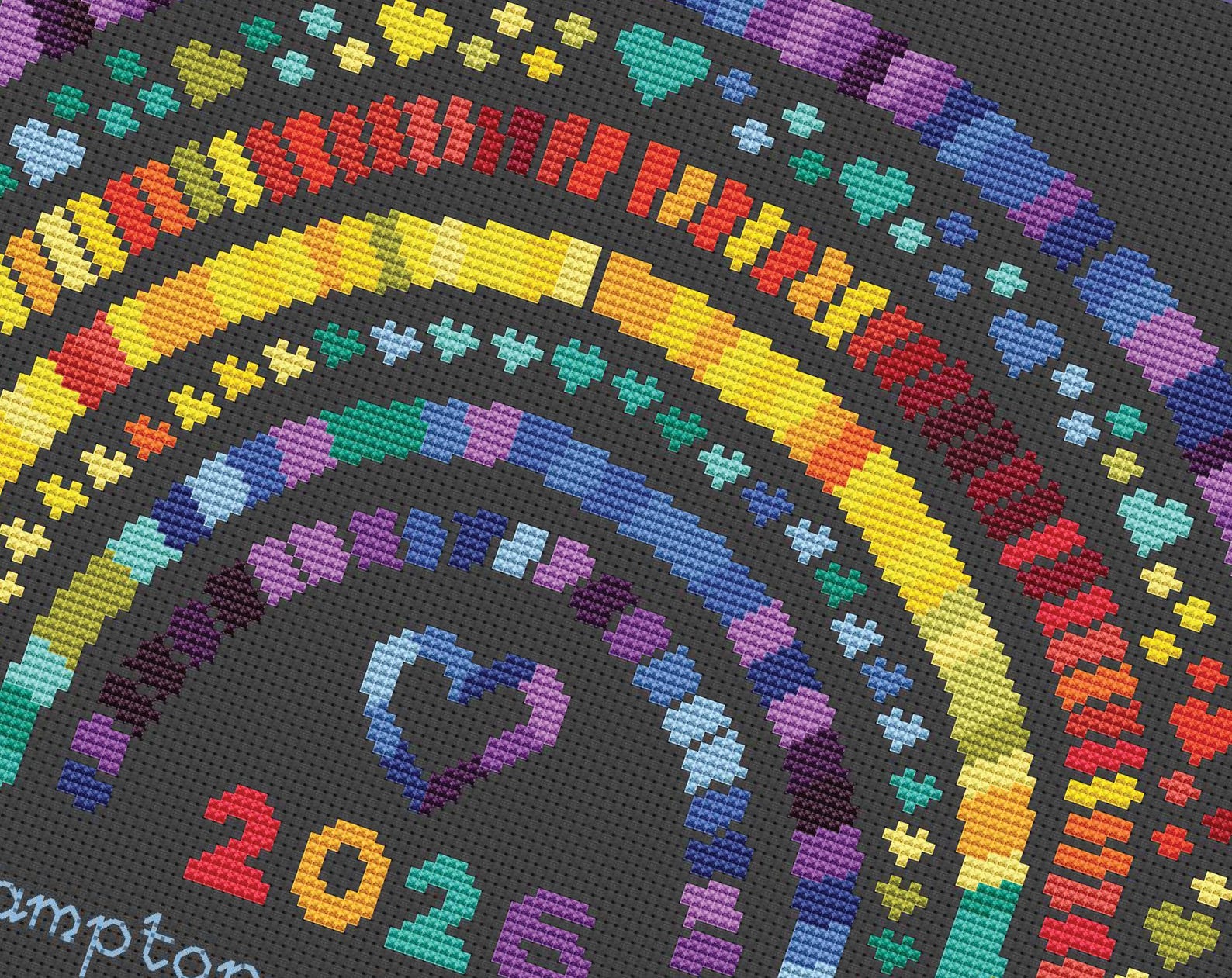 Temperature Cross Stitch Pattern - Temperature Rainbow - Customise Your ...
