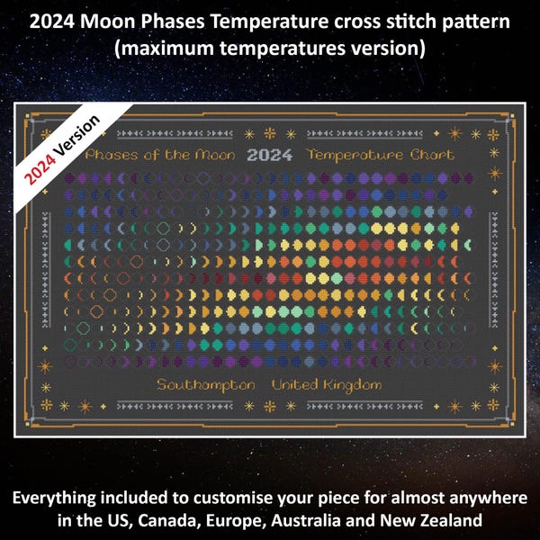 Temperature Tree Cross Stitch Pattern PDF INSTANT DOWNLOAD - Etsy Israel