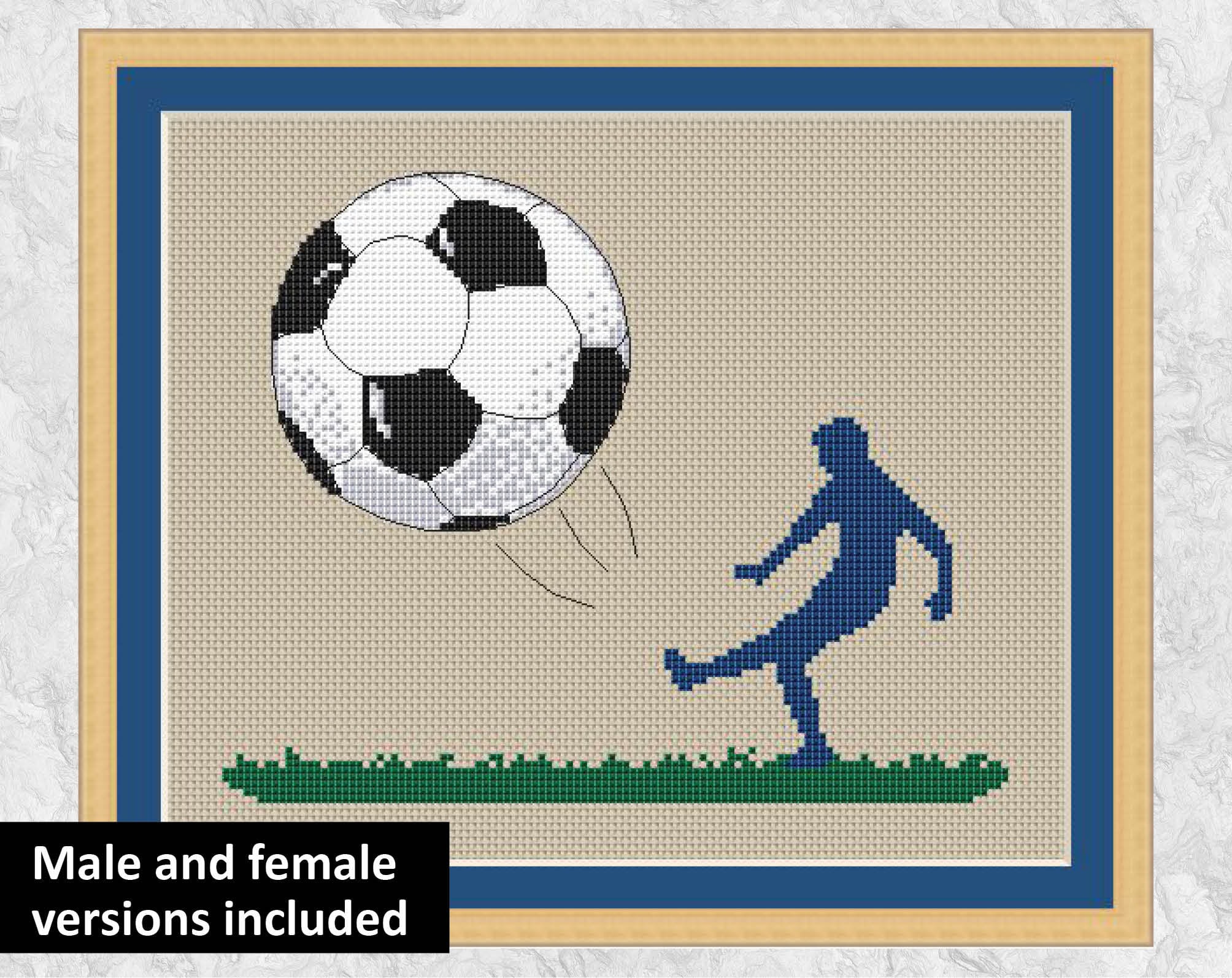 Football Cross Stitch Pattern male and Female Sport Cross - Etsy
