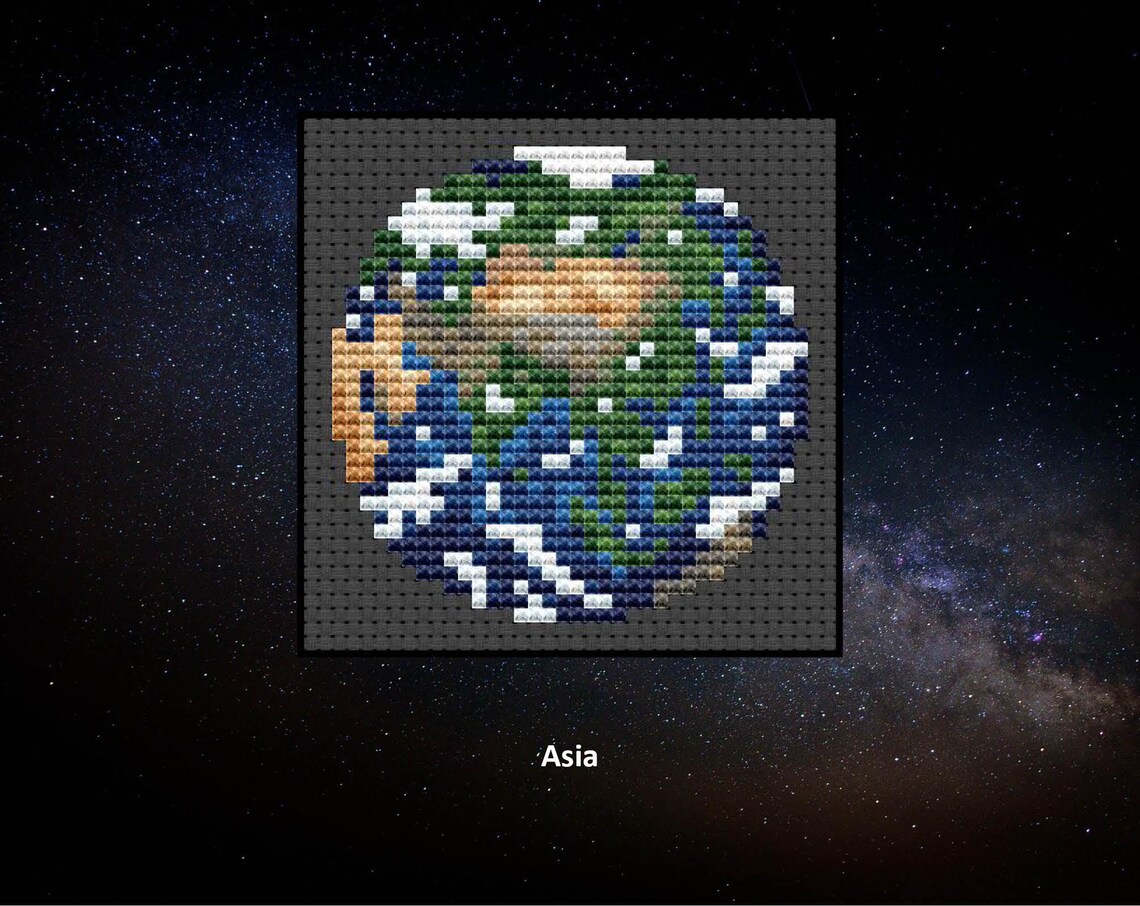 Views of Our Planet - Set of Earth Cross Stitch Patterns, Instant ...