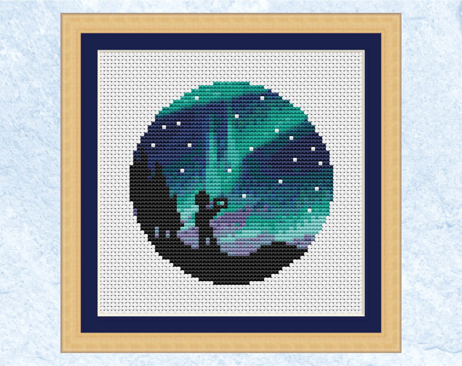 Aurora Mini Hoop Cross Stitch Pattern - Two Variations Included to ...