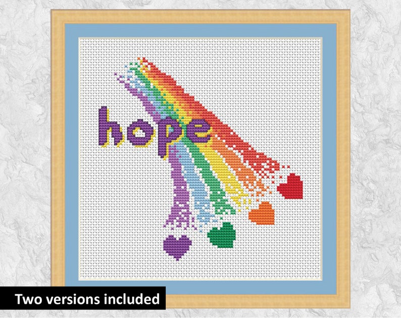 Rainbow of Hope Cross Stitch Pattern Please Read Description - Etsy