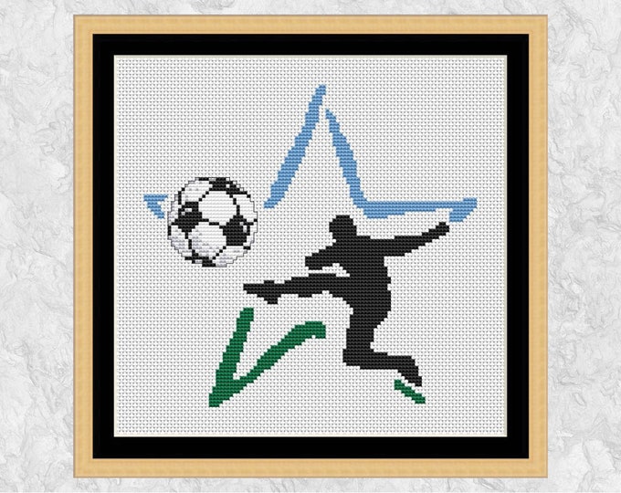 Football Cross Stitch Pattern (male and Female), Sport Cross Stitch ...