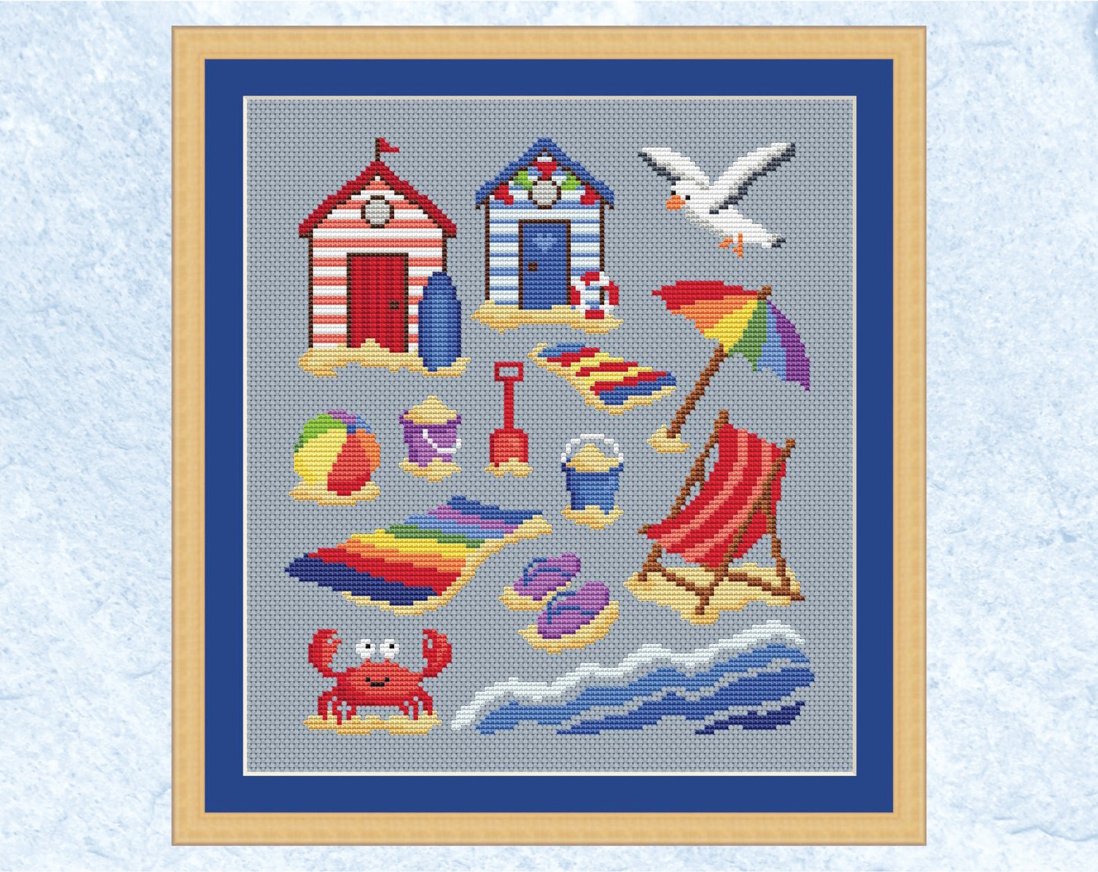 Beach Days Cross Stitch Pattern, Fun Summer Seaside Design, Instant ...
