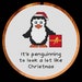 Christmas Cross Stitch Pattern, Penguin Pun, Funny Christmas Card or ...