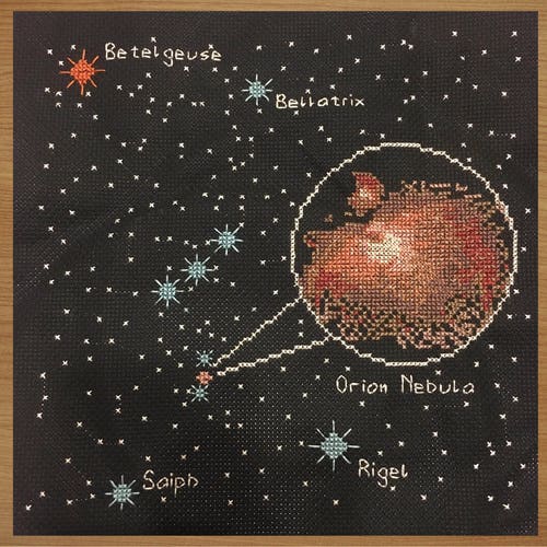 Space Cross Stitch Pattern Orion Nebula Astronomy Cross - Etsy