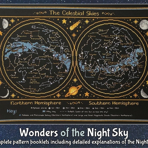 Wonders of the Night Sky Cross Stitch Pattern Constellations - Etsy