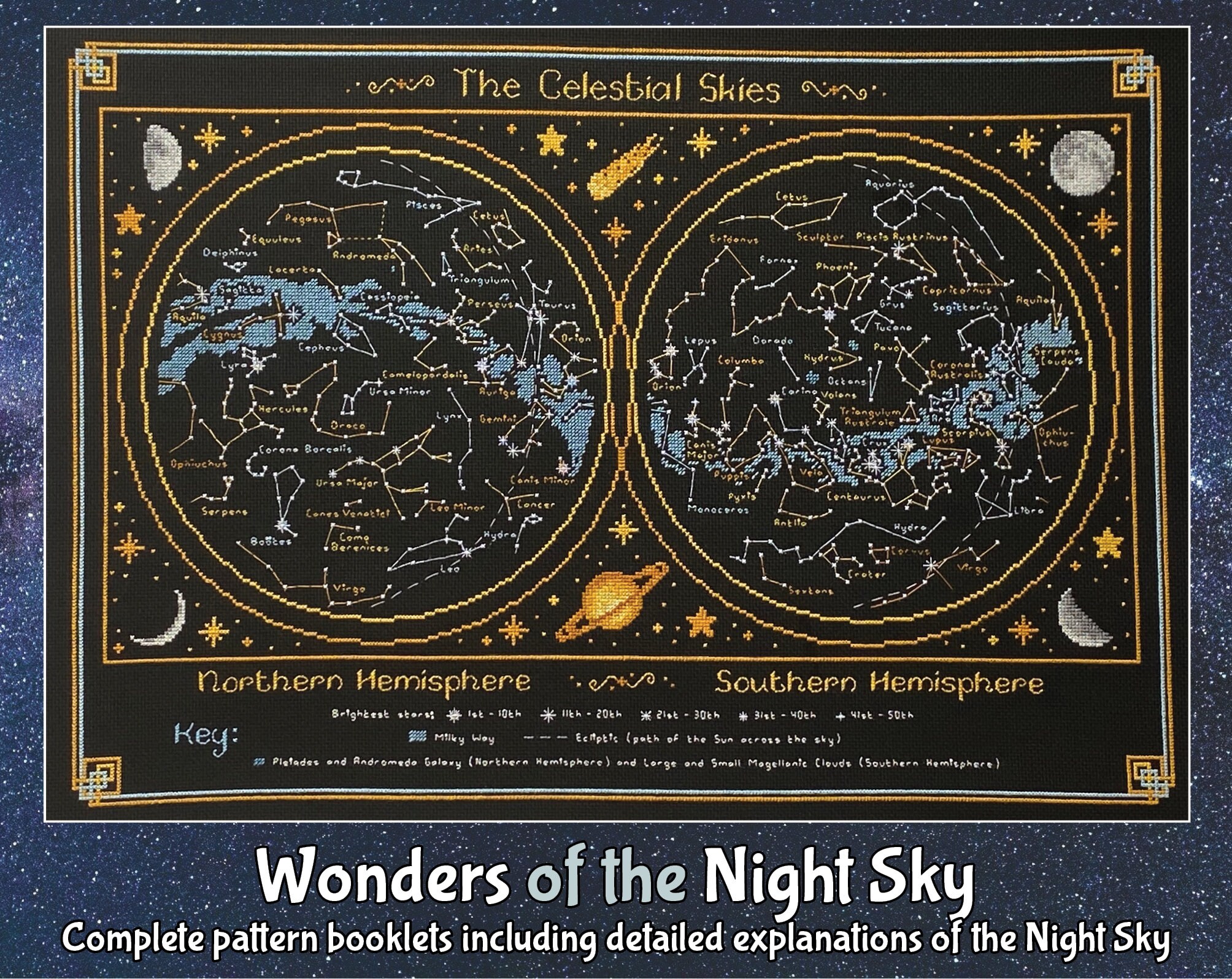 Wonders of the Night Sky Cross Stitch Pattern Constellations - Etsy