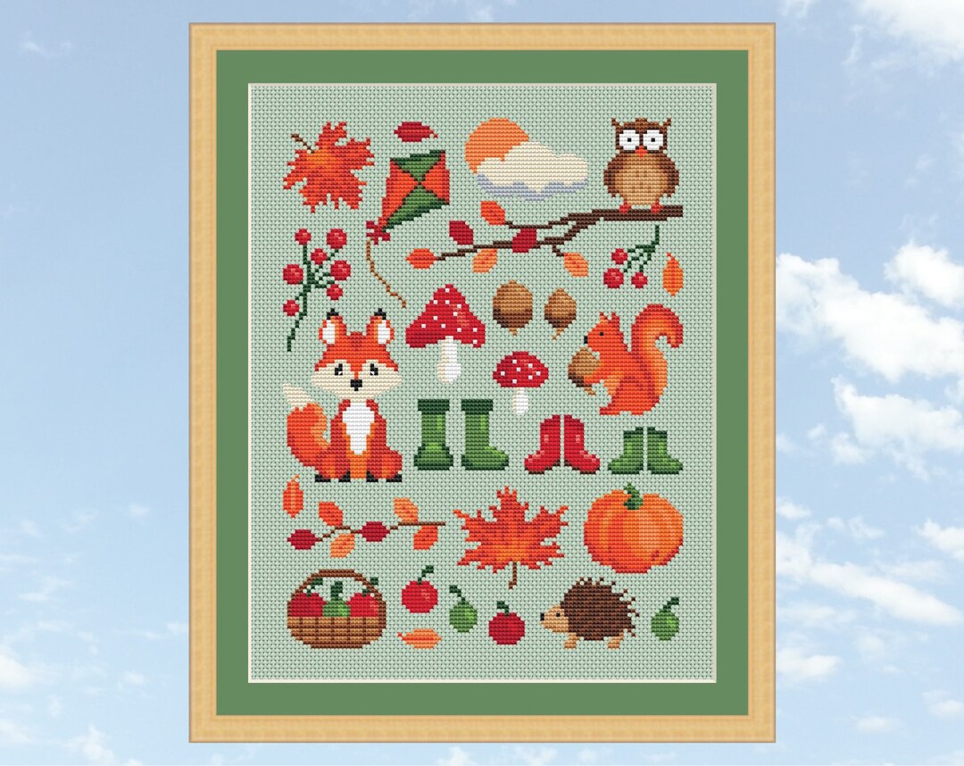 Autumn Bounty Cross Stitch Pattern A Stitch for All Seasons Collection ...