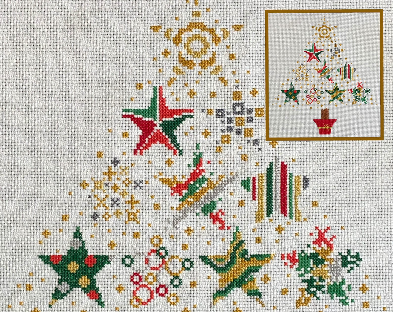Christmas Stars Cross Stitch Pattern, Previous Stitchalong - Instant ...