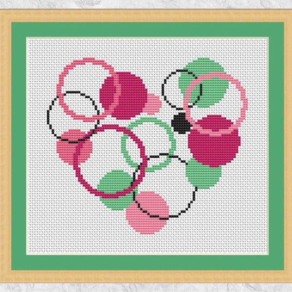 Cross Stitch Circles Pattern - Etsy
