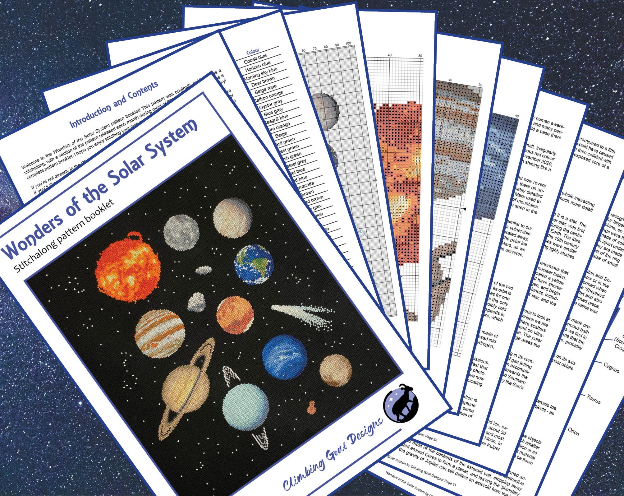 Wonders of the Solar System Cross Stitch Pattern Planets - Etsy UK