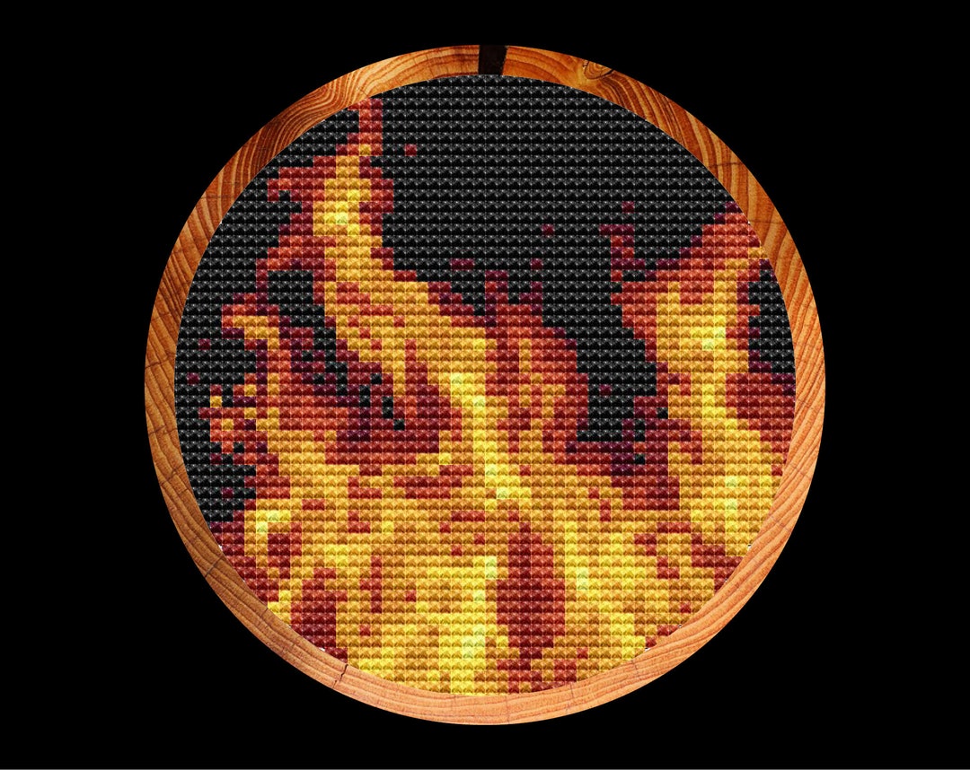 Circle of Fire Cross Stitch Pattern, Instant Download PDF - Etsy