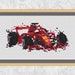 Racing Car Cross Stitch Pattern Modern Art Style Formula 1 | Etsy