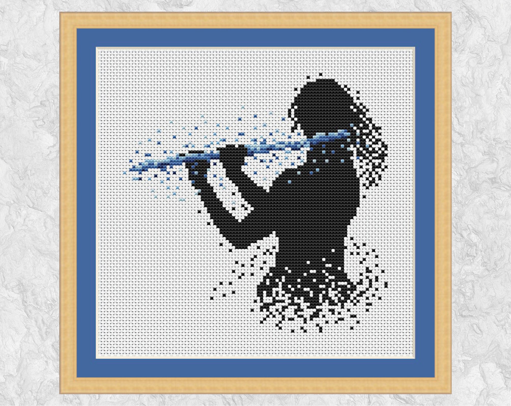Flute Cross Stitch Pattern female Modern Flautist or - Etsy UK
