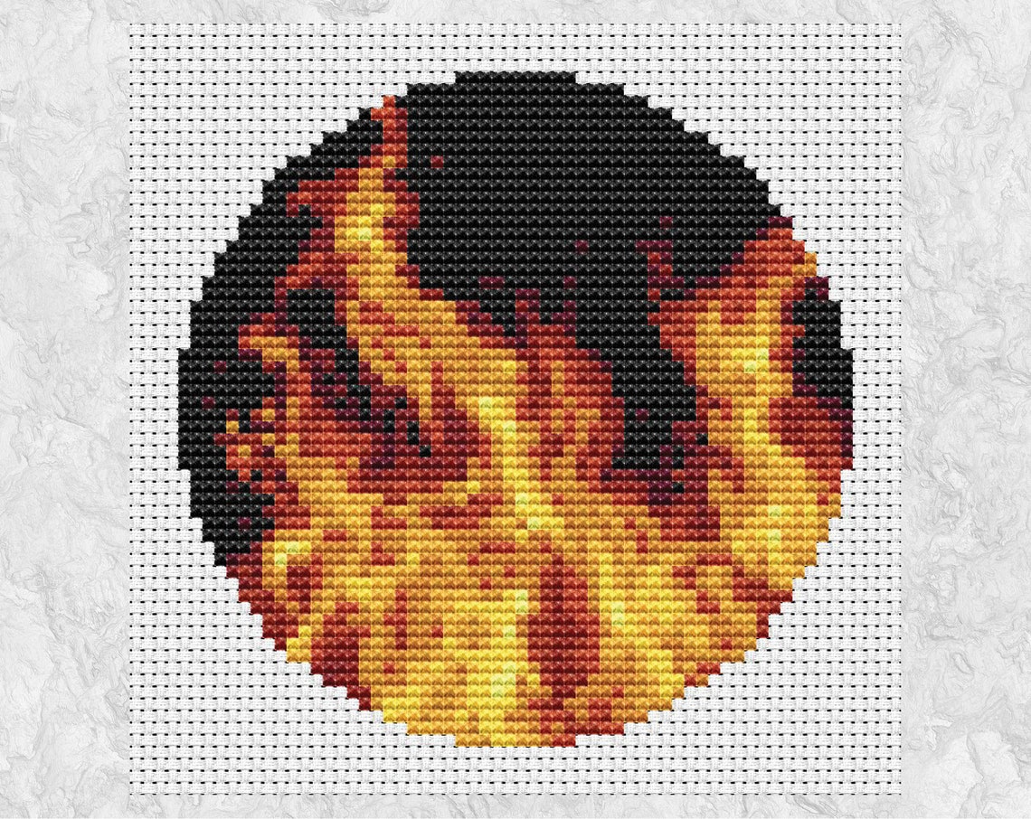 Circle of Fire Cross Stitch Pattern Instant Download PDF | Etsy UK