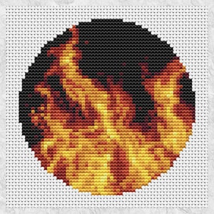 Circle of Fire Cross Stitch Pattern, Instant Download PDF - Etsy