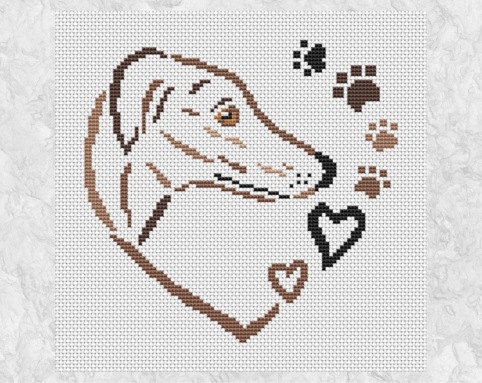 Greyhound Heart Cross Stitch Pattern Fun Dog Design Instant - Etsy
