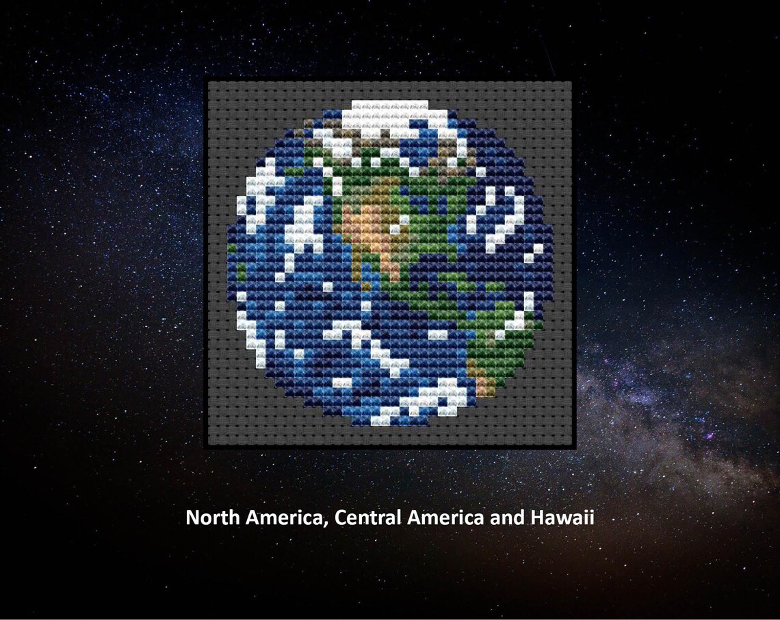 Views of Our Planet - Set of Earth Cross Stitch Patterns, Instant ...