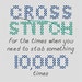 Funny cross stitch funny quote subversive humour cross