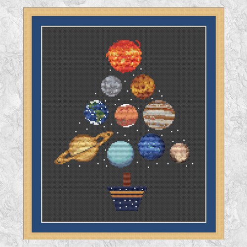Planets Cross Stitch Pattern the Solar System Astronomy and - Etsy