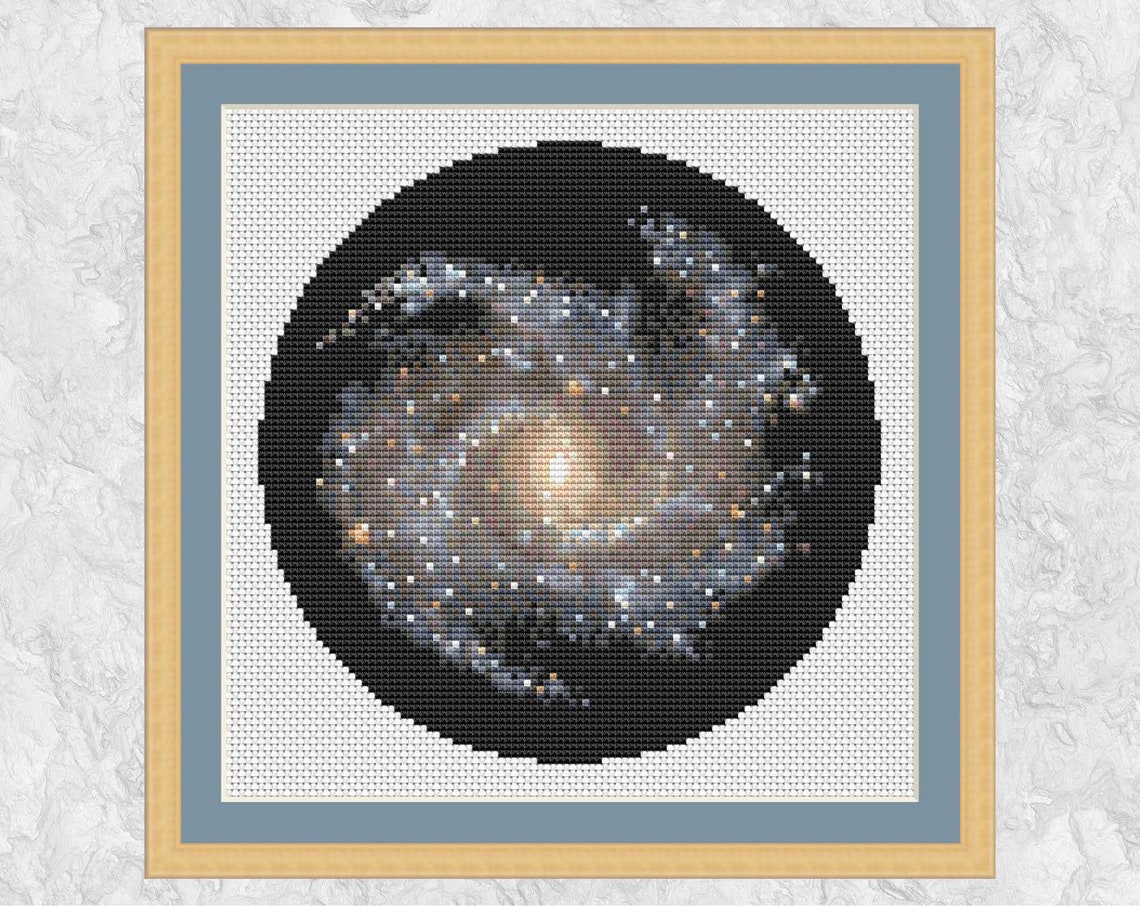 Galaxy Cross Stitch Pattern NGC 5468 Astronomy and Space - Etsy
