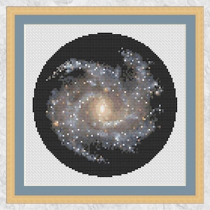 Galaxy Cross Stitch Pattern, NGC 5468, Astronomy and Space Cross Stitch ...