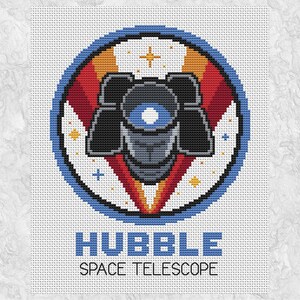 Hubble Space Telescope Cross Stitch Pattern, Astronomy and Space Cross ...