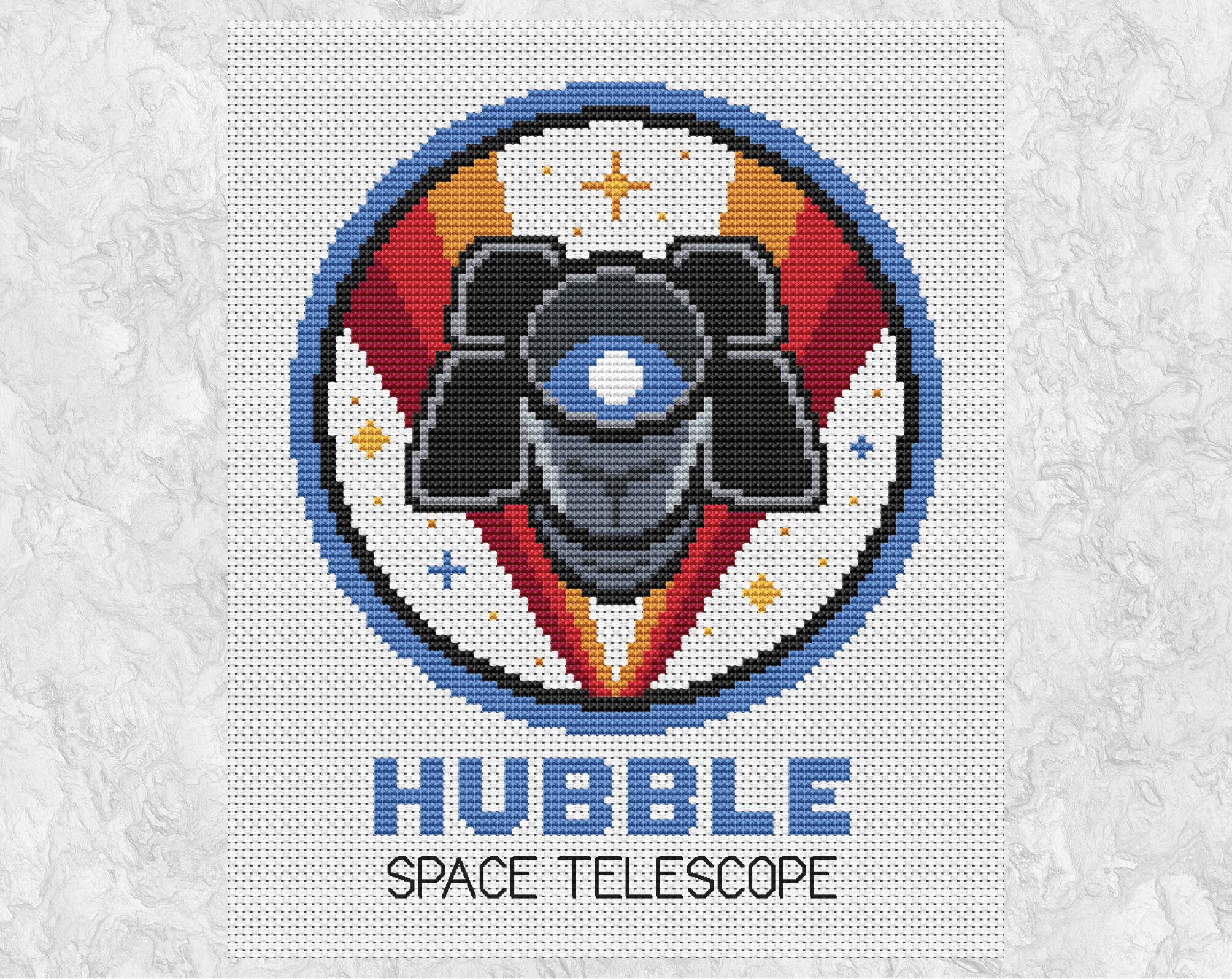 Hubble Space Telescope Cross Stitch Pattern, Astronomy and Space Cross ...