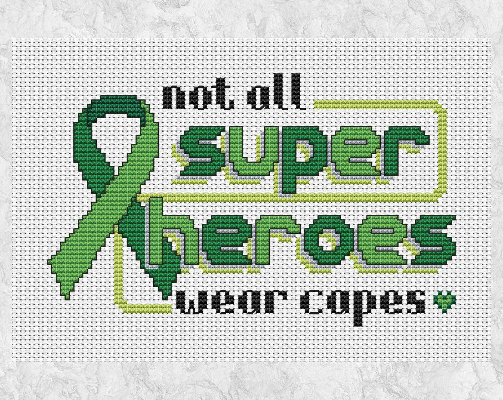 Awareness Ribbon Cross Stitch Pattern Modern Inspirational - Etsy UK