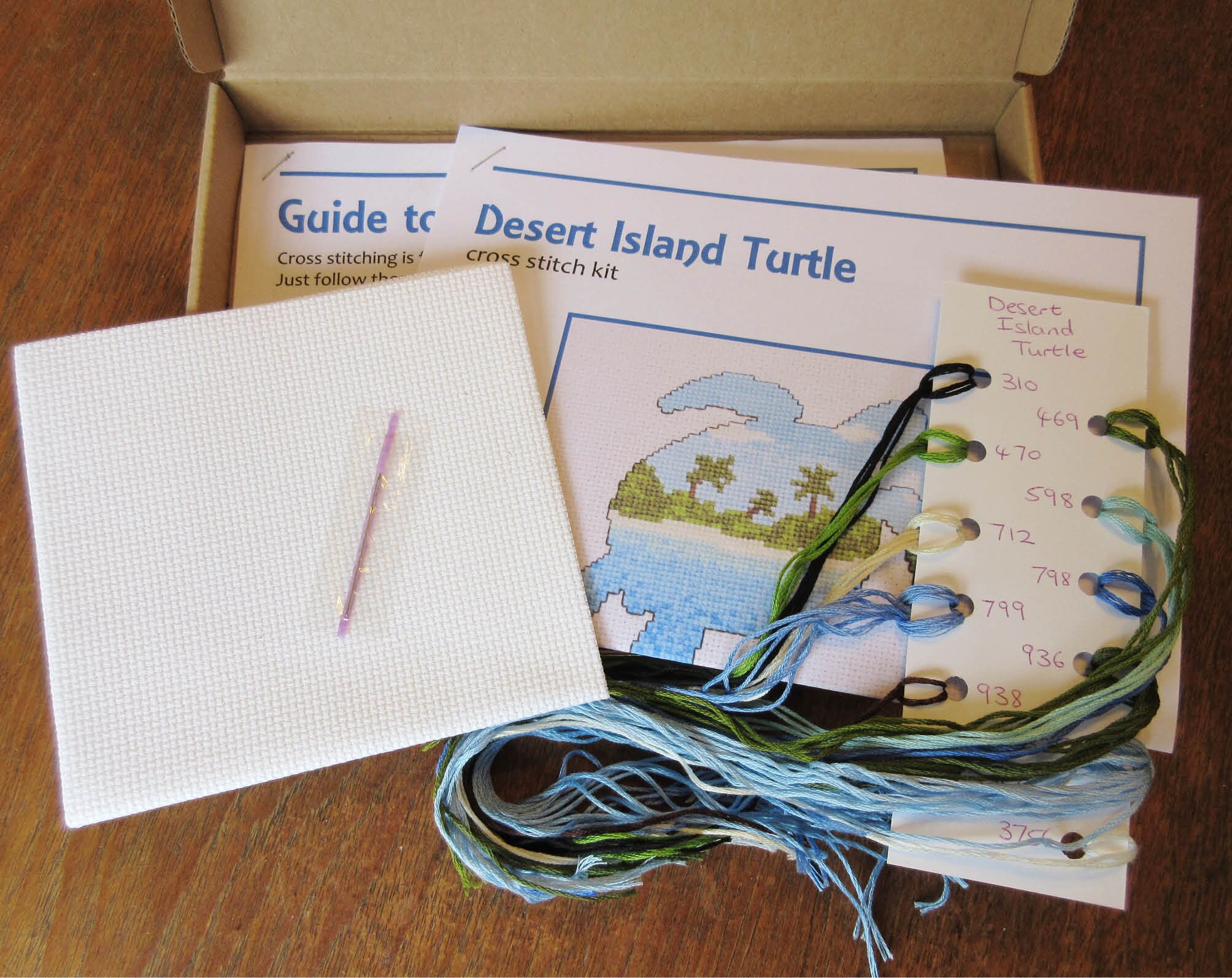 Turtle Cross Stitch Kit Beach Embroidery Kit Modern Desert - Etsy UK