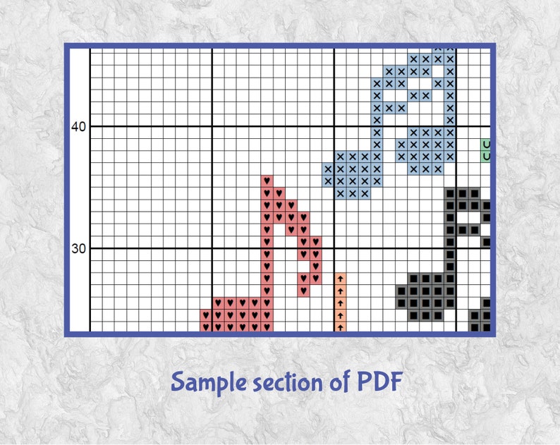 Music Notes Heart Cross Stitch Pattern (larger), Instant Download PDF ...