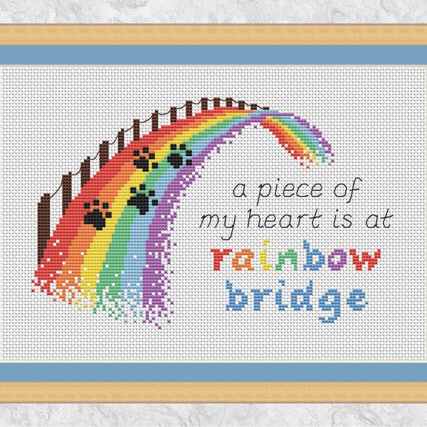Rainbow Bridge Cross Stitch Pattern - Etsy