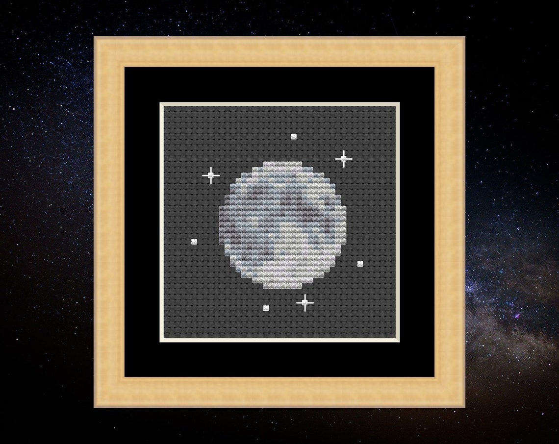 Mini Full Moon Cross Stitch Pattern, Fun Quick Astronomy and Space ...