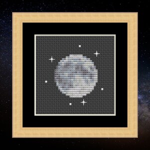 Mini Full Moon Cross Stitch Pattern, Fun Quick Astronomy and Space ...