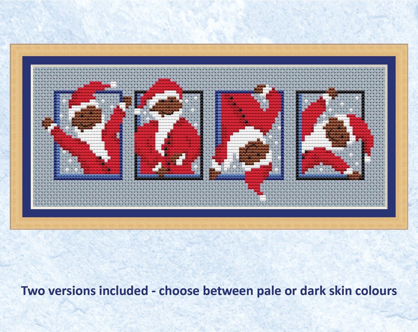 Set of Santas Cross Stitch Pattern Stitch as a Single - Etsy