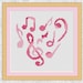 Music Heart Cross Stitch Pattern Musical Notes Three Colour - Etsy
