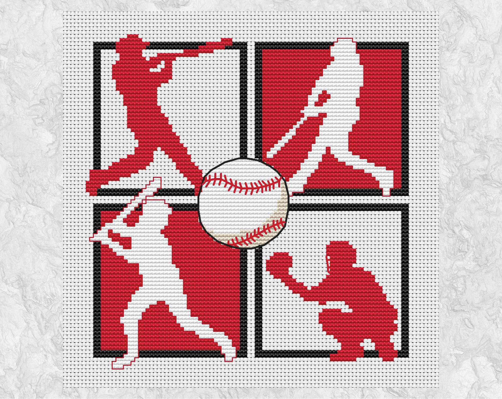Baseball Cross Stitch Pattern Baseball Players Silhouettes - Etsy UK