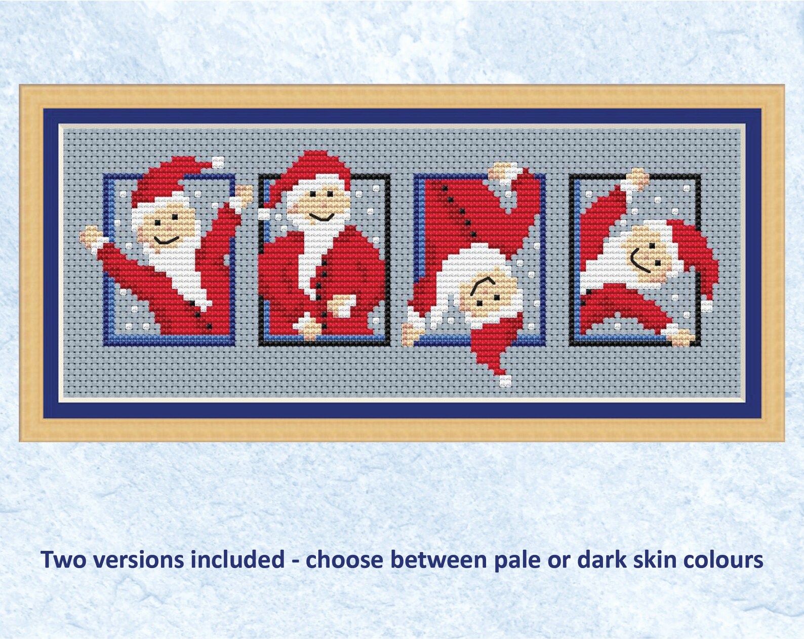 Set of Santas Cross Stitch Pattern Stitch as a Single - Etsy
